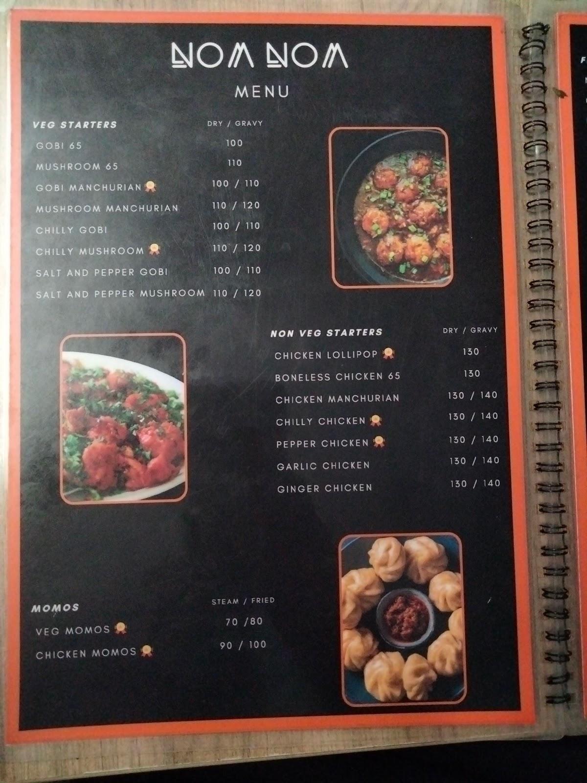 Menu at NOM NOM RESTAURANT, Chennai