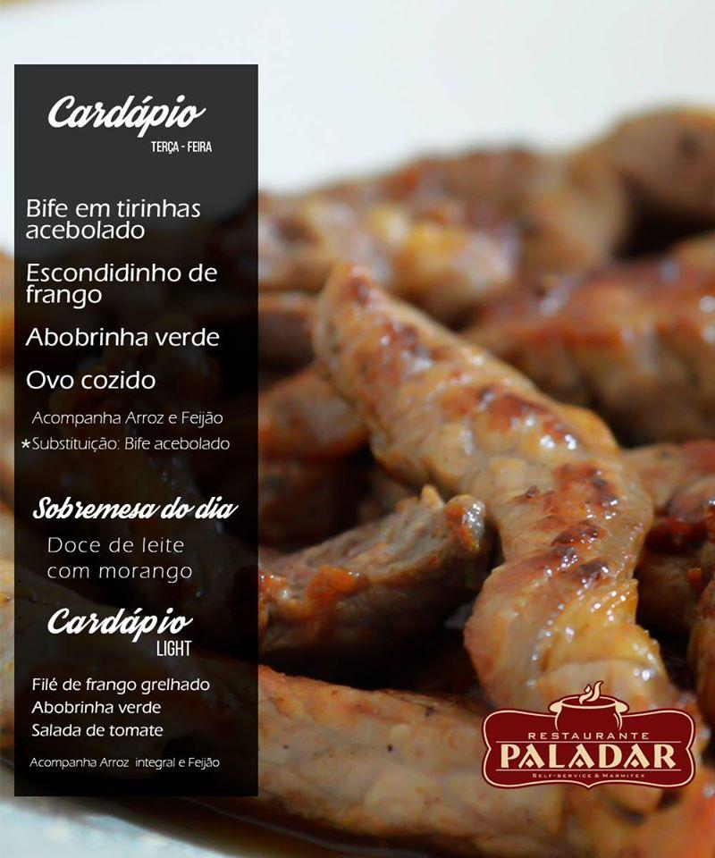 Menu em Restaurante Paladar, General Salgado, Av. Antonino - Av ...