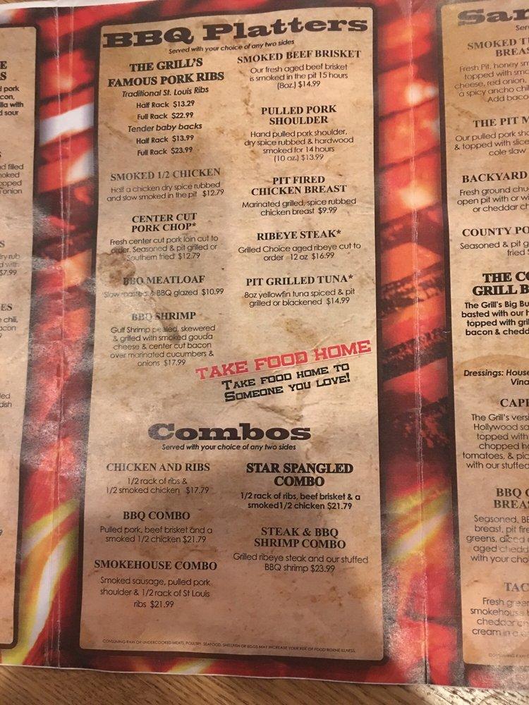 Menu at County Grill & Smokehouse BBQ, Newport News, George Washington ...