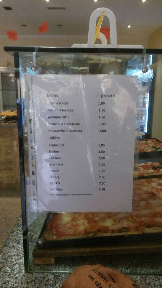 Menu at Pizzeria Del Corso, Le Castella