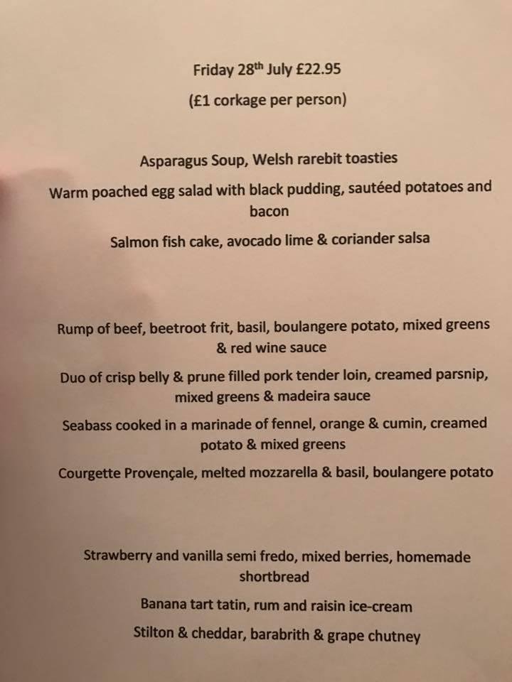 Menu at Caffe Fach restaurant, Cardiff