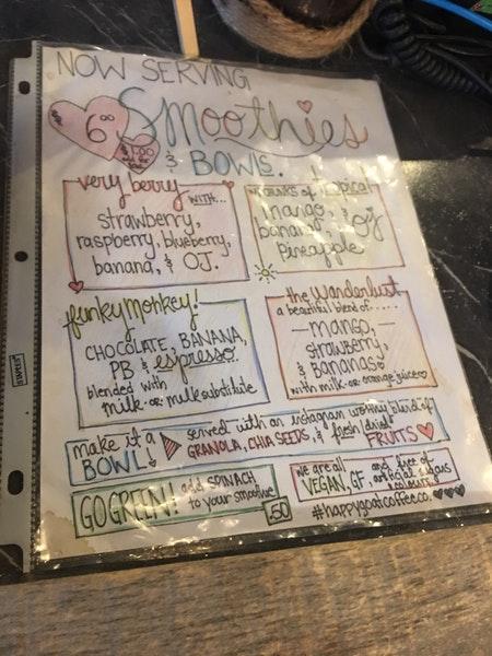 Menu at Happy Goat Coffee Co. (Sandy Hill) cafe, Ottawa, 317 Rue Wilbrod St