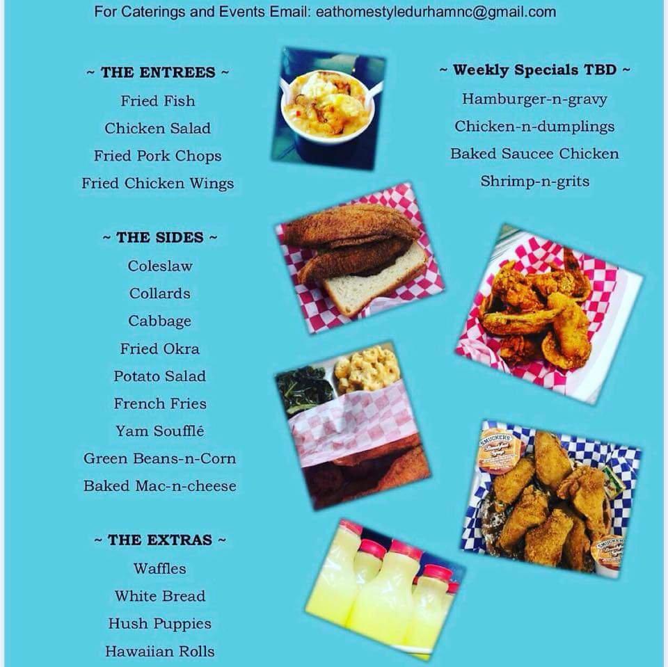 Carta del restaurante Let's Eat Soul Food, Durham