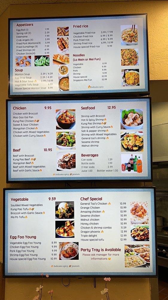 Menu at Beijing Express restaurant, Tempe