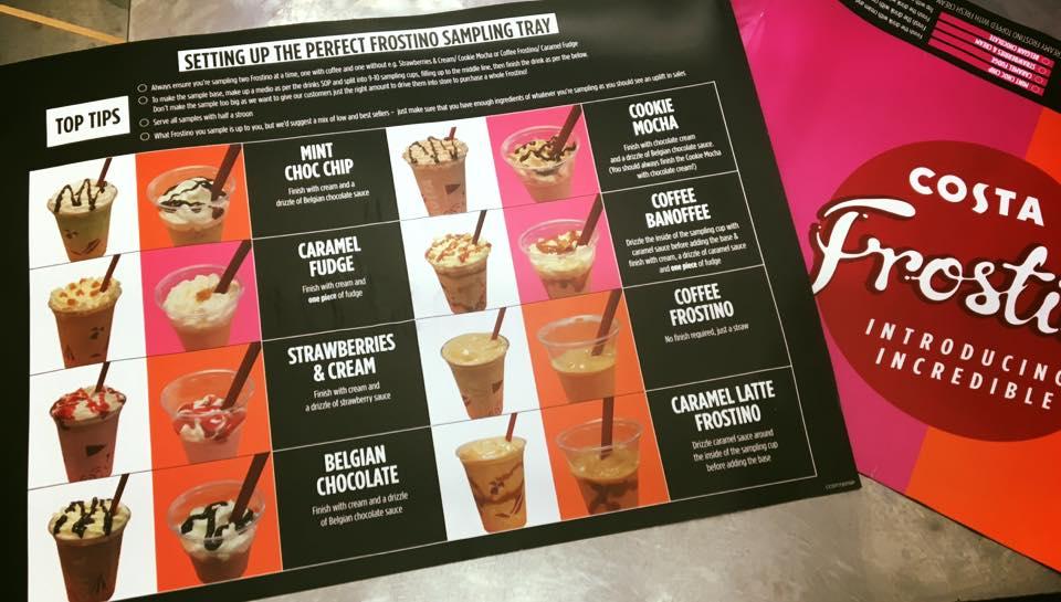 Menu at Costa Coffee, Pontypridd, 86 - 87 Taff St