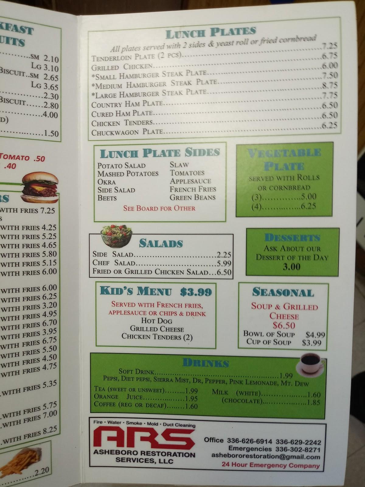 Menu at 220 Grill restaurant, Asheboro, S Fayetteville St