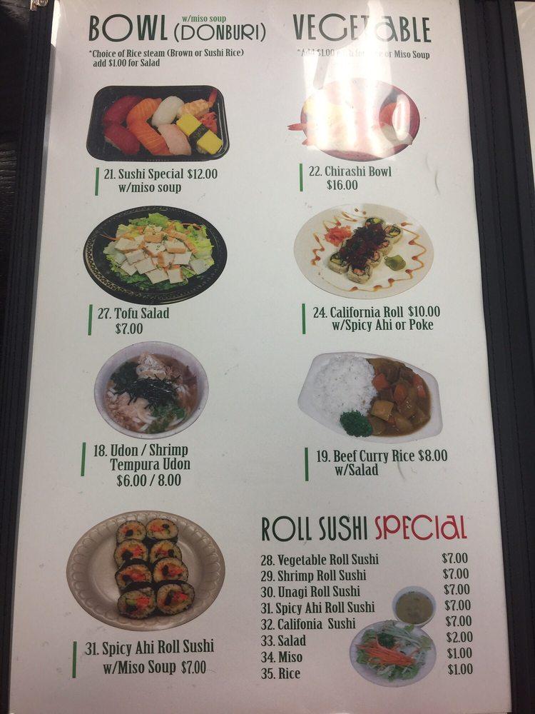 Menu at Ahi and Vegetable - Kapalama restaurant, Honolulu, Dillingham Blvd
