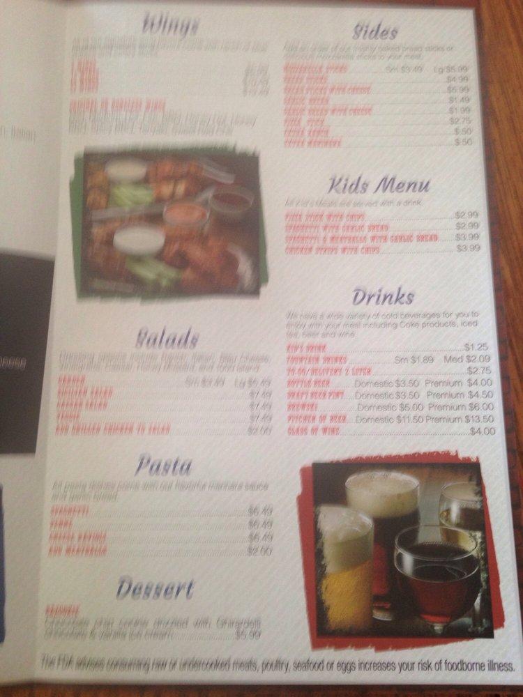 Menu at Barro's Pizza, Marana, Arizona Pavilions Dr