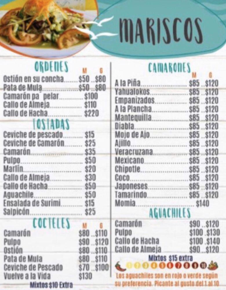 Menu at La Piña Restaurant, Yahualica de González Gallo