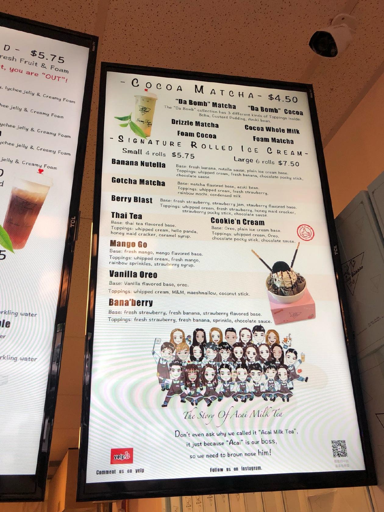 Menu at Icy Bubble pub & bar, Pearl City