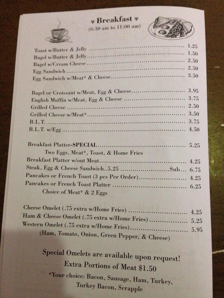 Menu at Peter's Grill cafe, Rockville