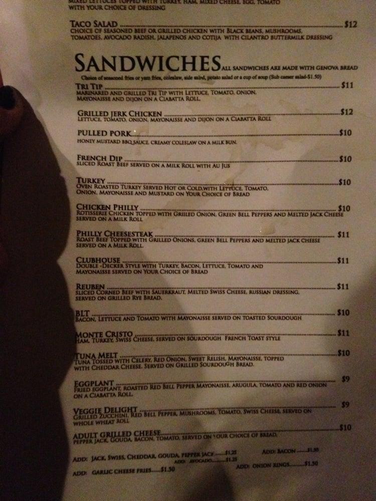Menu at Valley Brewing pub & bar, Stockton