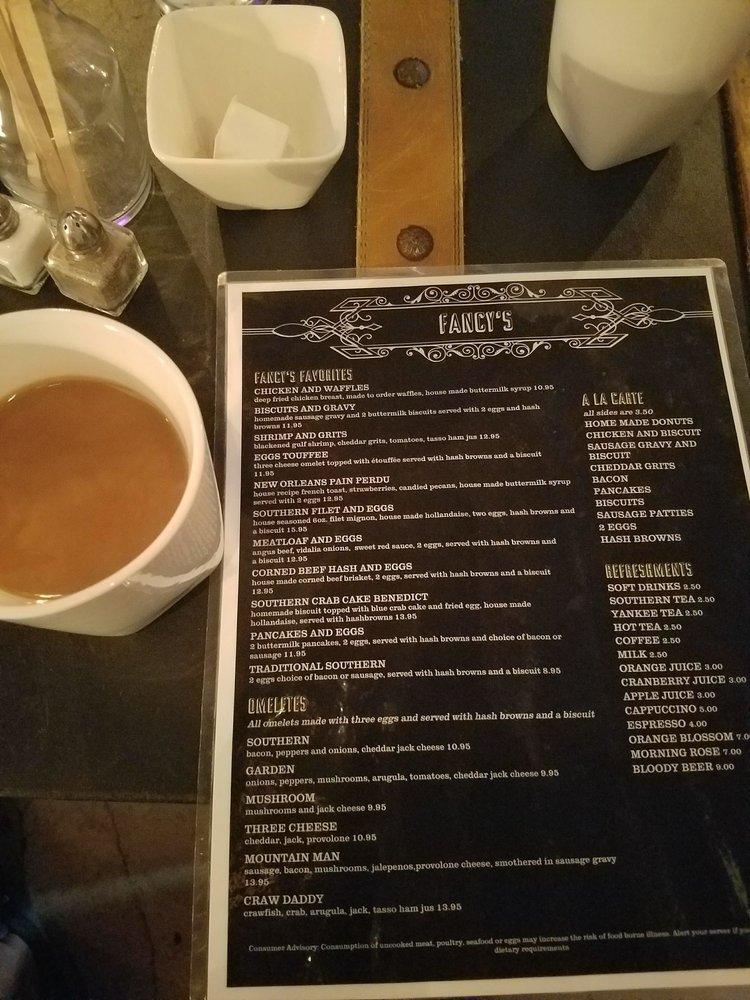 Menu at Fancy's Southern Cafe, Fort Myers