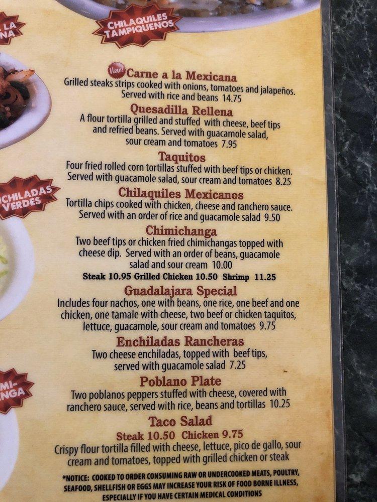 Menu at Los Bravos Mexican Restaurant, Conyers, Salem Rd SE #2097