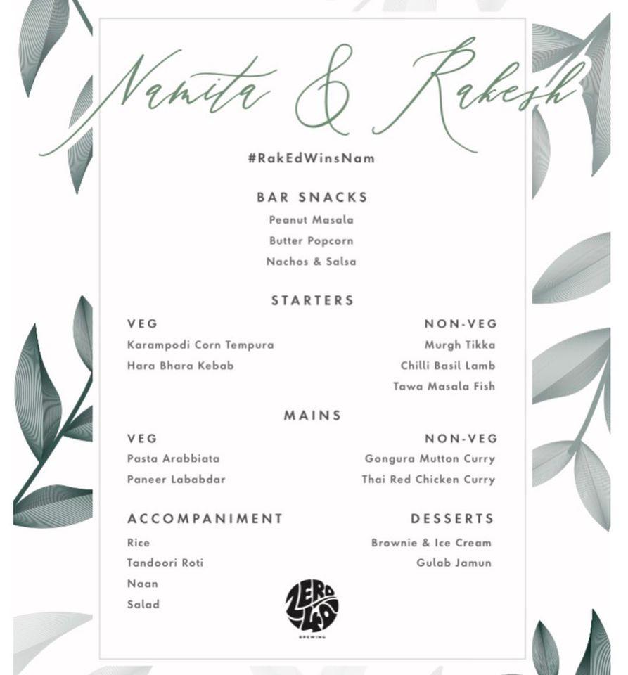 Menu at Zero40 Brewing, Hyderabad, 271-A