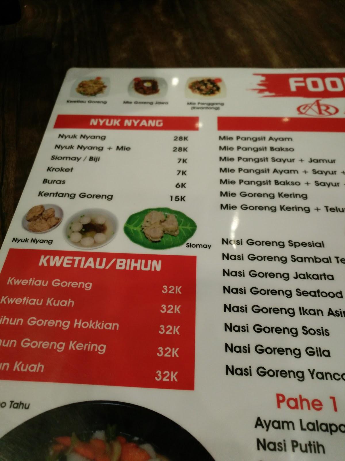 Menu at Ati Raja Restaurant, Makassar, Jl. Lanto Dg. Pasewang No.18