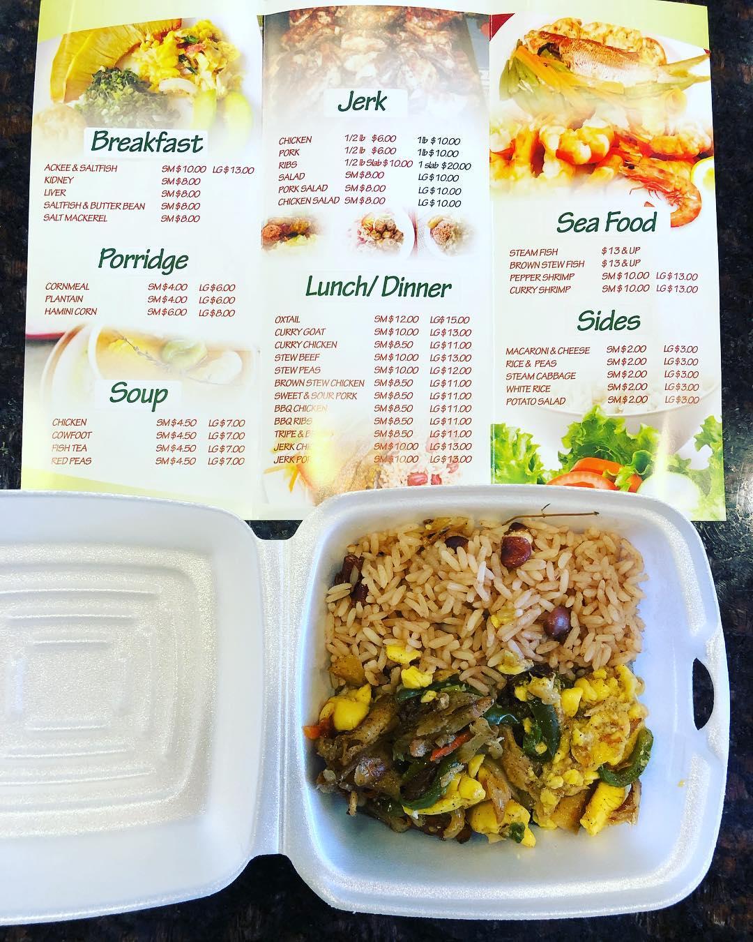 Menu at Scotchies Jerk Center restaurant, East Orange