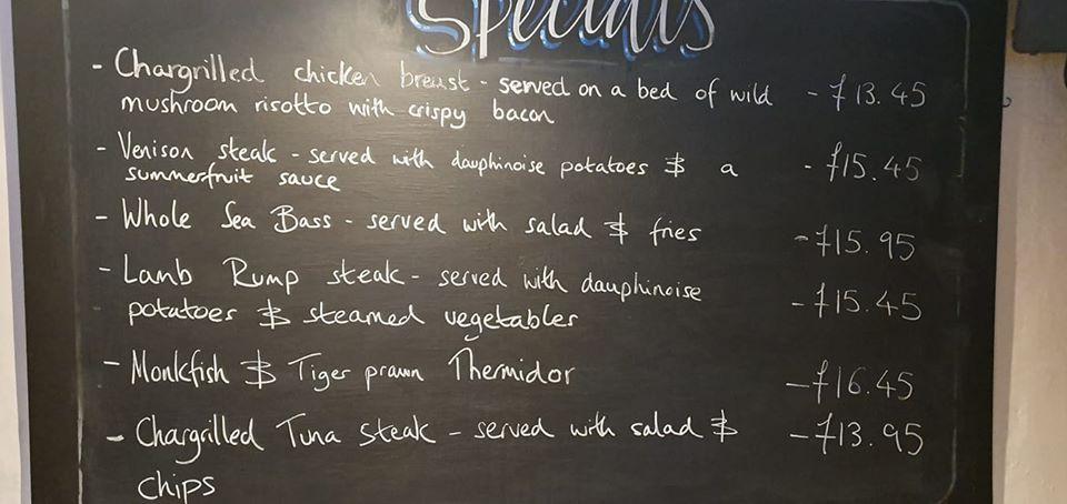 Menu at The Trout & Tipple pub & bar, Tavistock