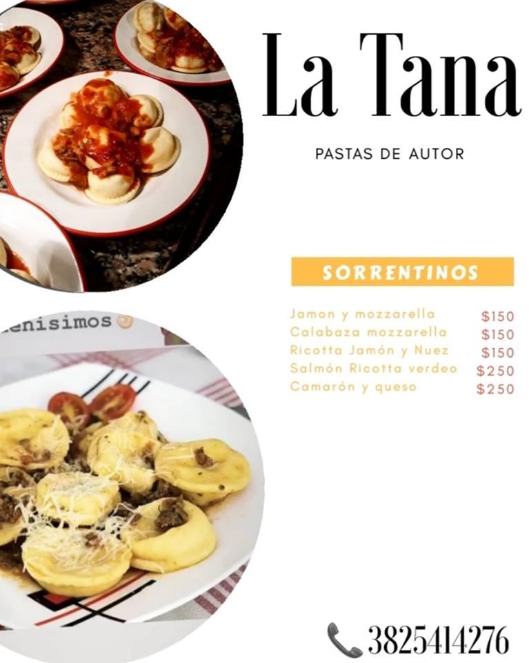 Menu at La Tana restaurant, Argentina