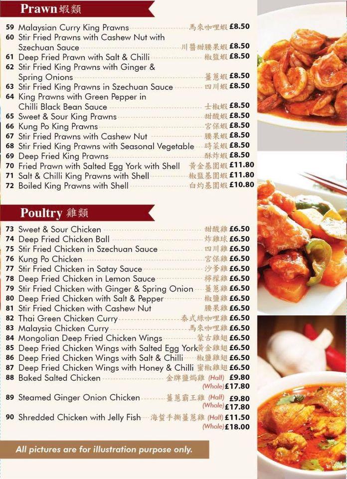 Menu at Mayflower Chinese Restaurant, Northampton