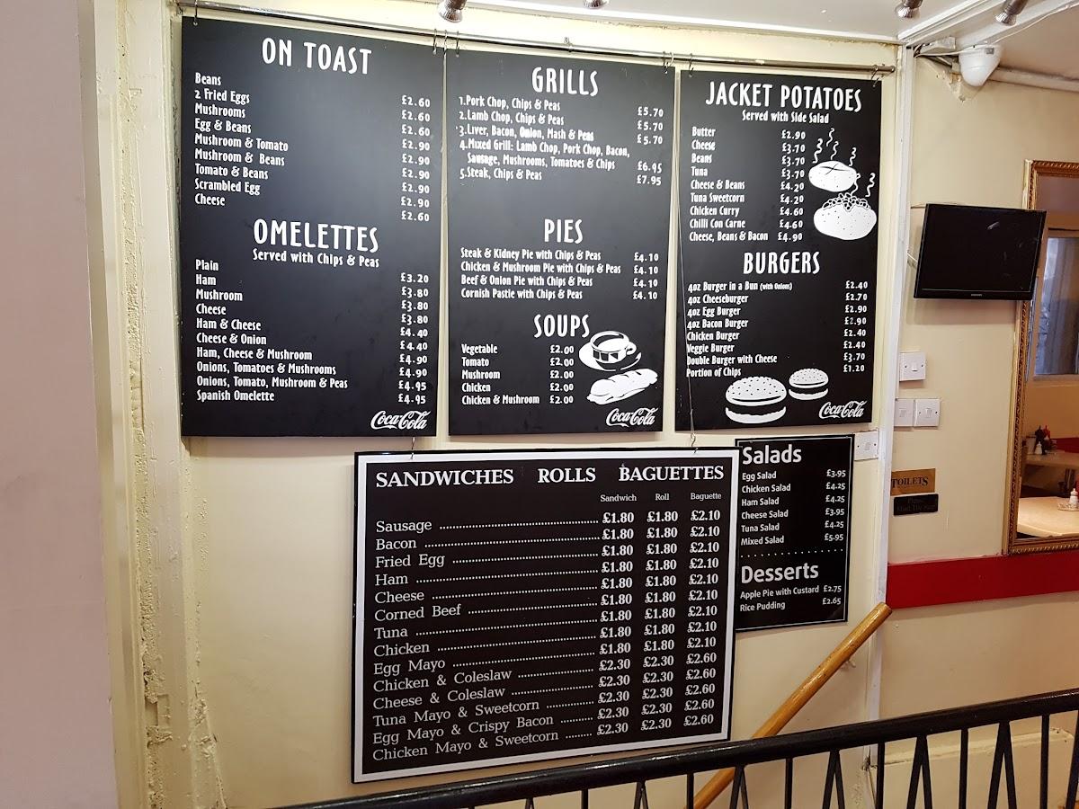 Menu at Half Moon Cafe, London, 125 Fulham Palace Rd