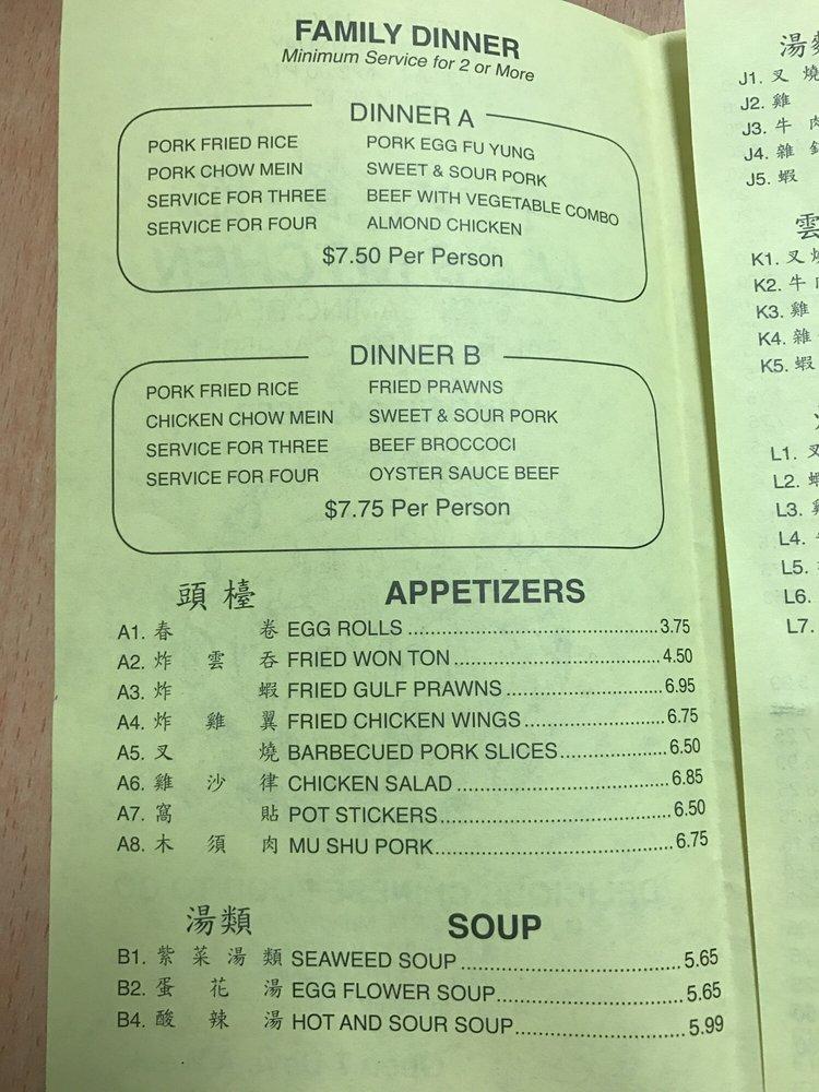 Menu at Lee's Kitchen restaurant, Santa Clara, 2767 El Camino Real