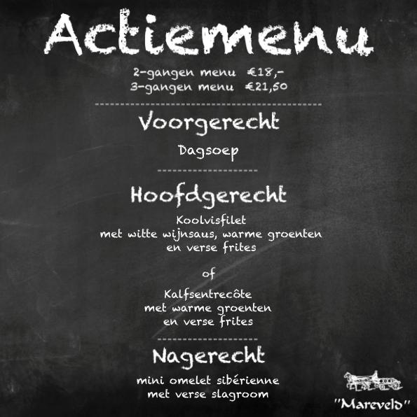 Menu at Mareveld, Schimmert, Mareweg 23