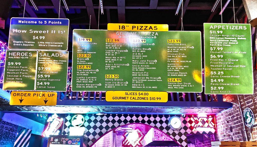 Carta de pizzería Biggies Pizza 5 Points Riverside, Jacksonville