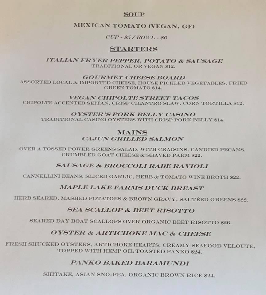 Menu at Cafe metro, Denville