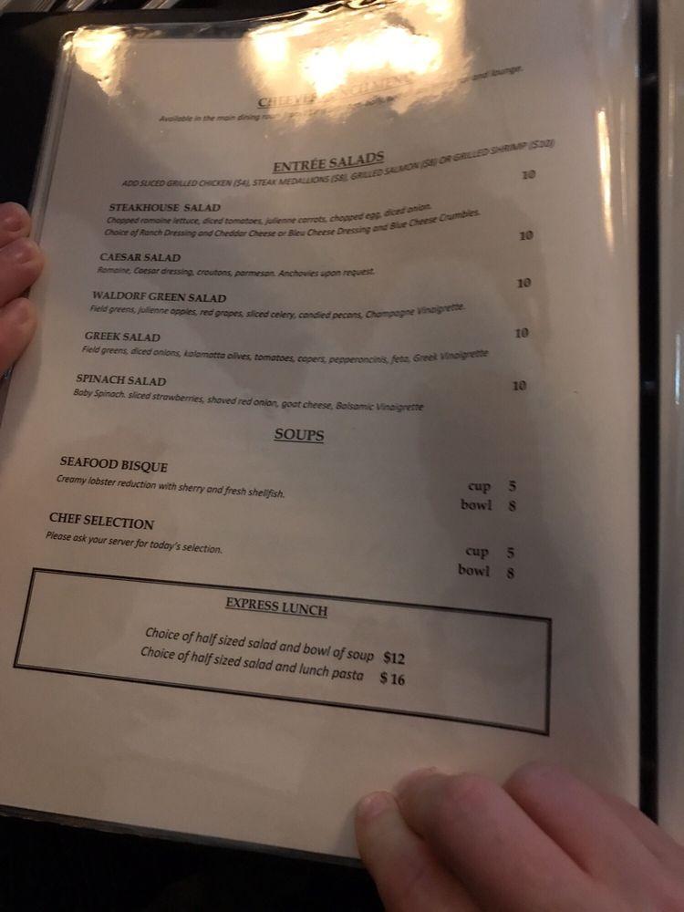 Menu at Cheeves Brothers Steakhouse, Temple