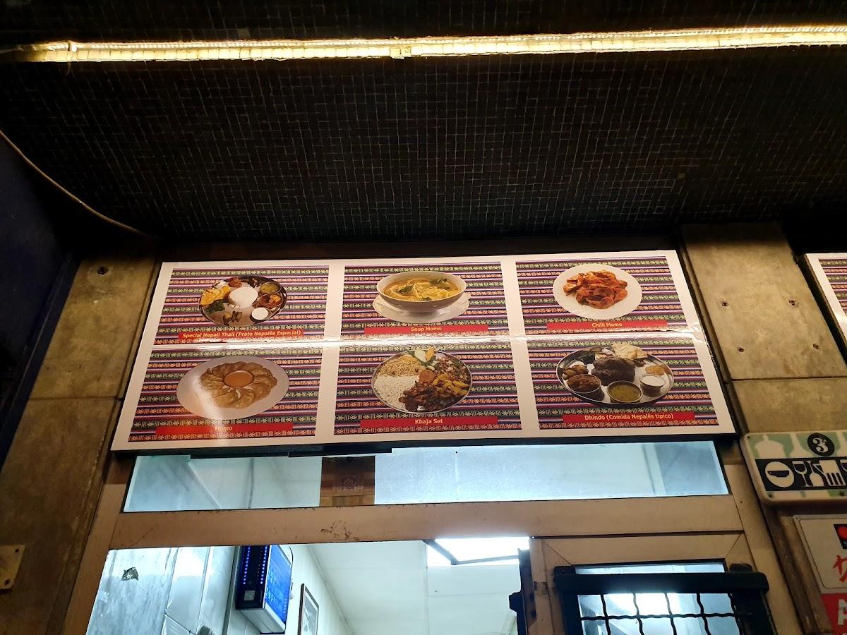 Menu at Everest Nepal restaurant, Lisbon