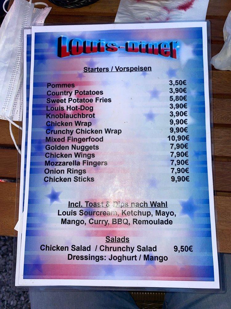 Speisekarte von Louis Diner Gera UG haftungsbeschränkt fast Food, Gera