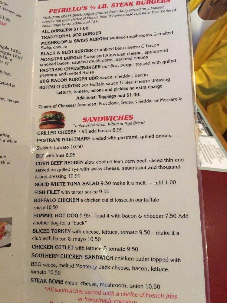 Menu at Petrillo's Pizza Pub & Grill, Madison, 51 Boston Post Rd