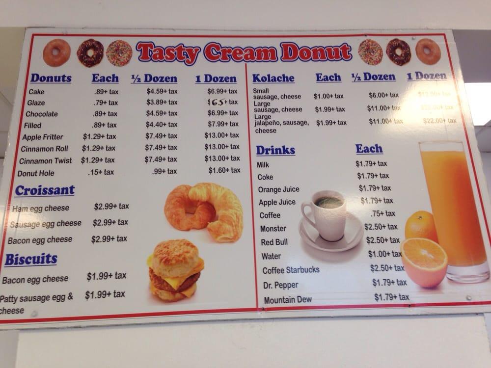 Menu at Tasty Cream Donuts, Raceland
