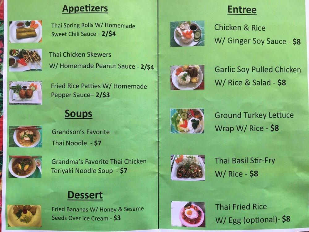 Menu at Grandma Wan Thai Mix Kitchen restaurant, Bradenton