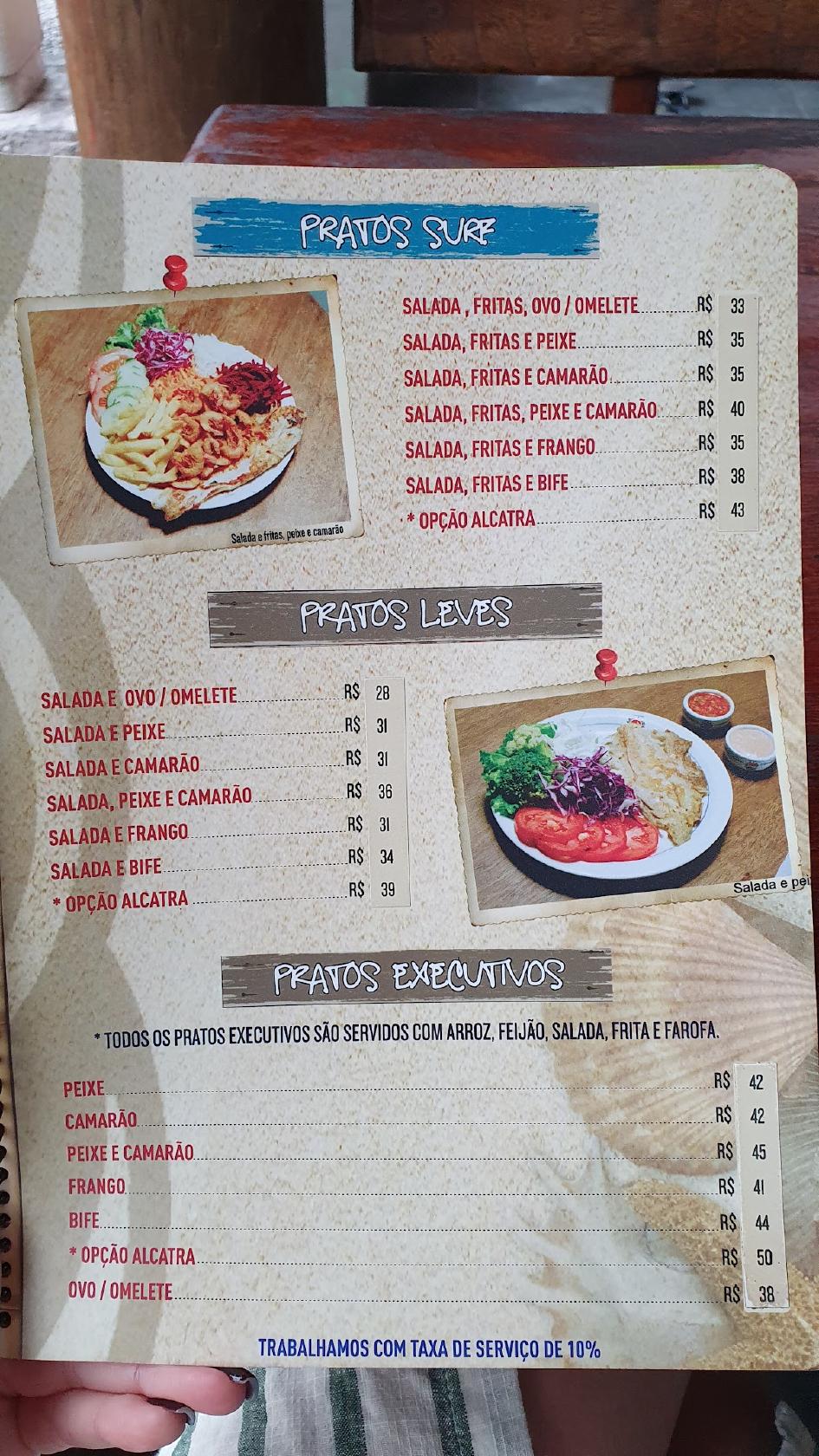 Menu em Restaurante Mar & Sol, Brasil, ilha do mel ilha do mel