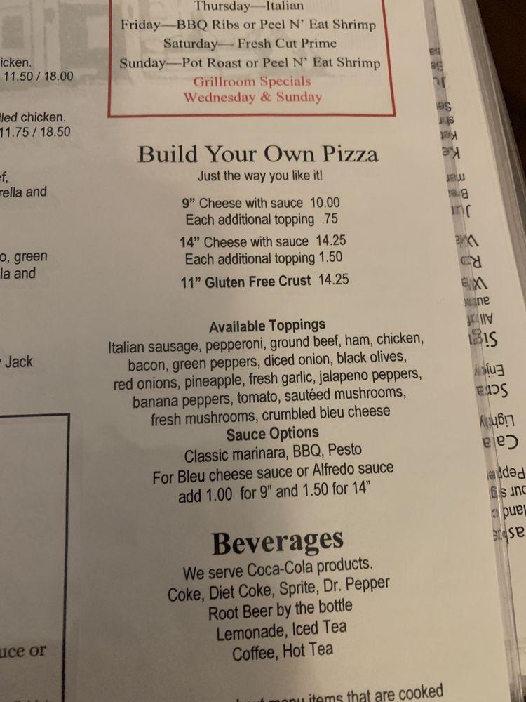 Menu at The Grill House steakhouse, Allegan, 32nd St