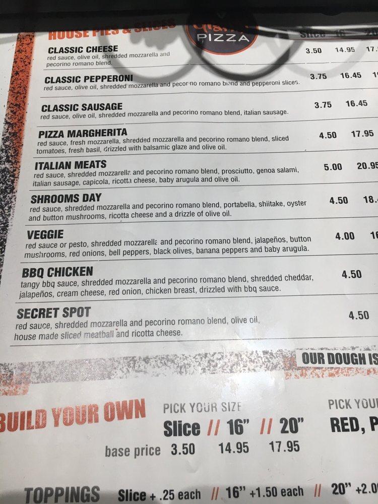 Menu at Graffiti Pizza pizzeria, Pensacola, 210 S Palafox St