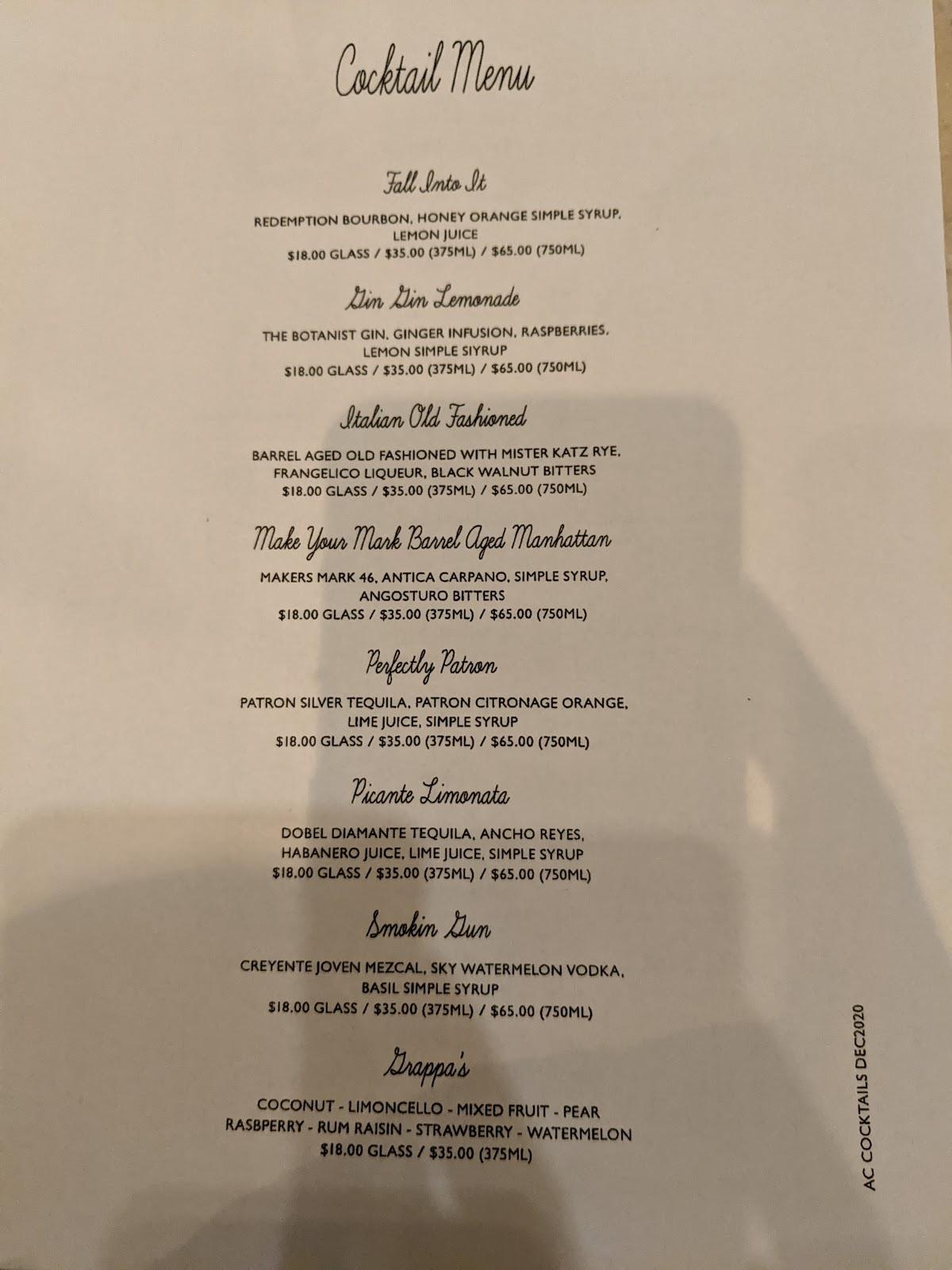 Menu at Il Mulino New York - Atlantic City restaurant, Atlantic City ...