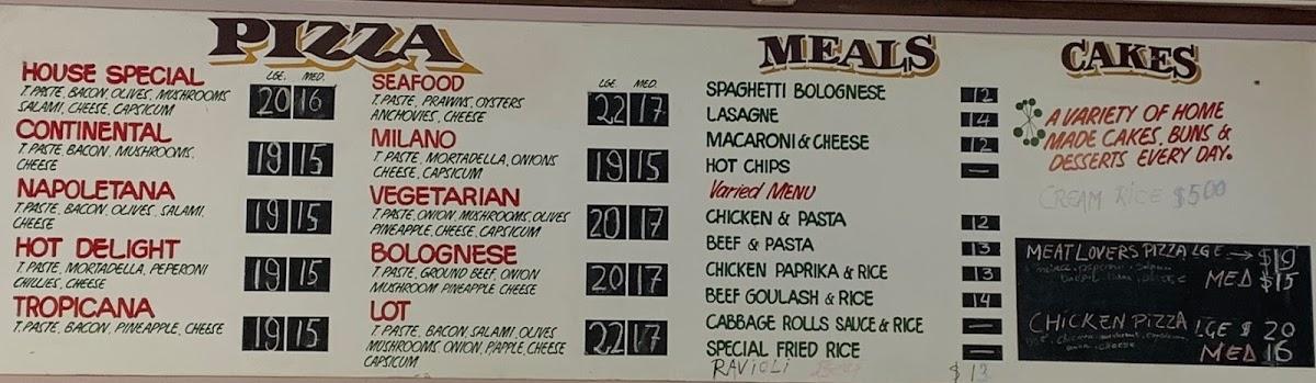 Menu at Frank's Pizza & Take Away Food pizzeria, Mount Isa