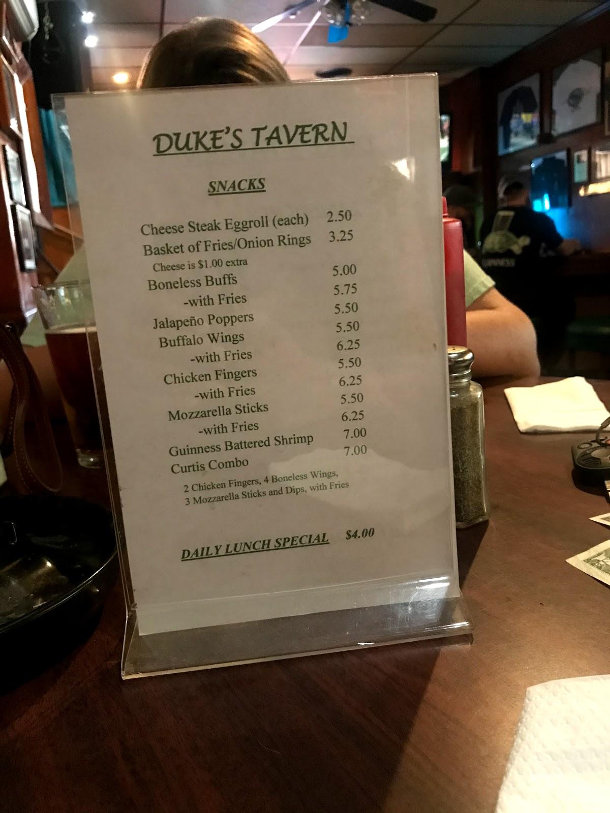 Menu at O'Connell's Tavern pub & bar, Springfield