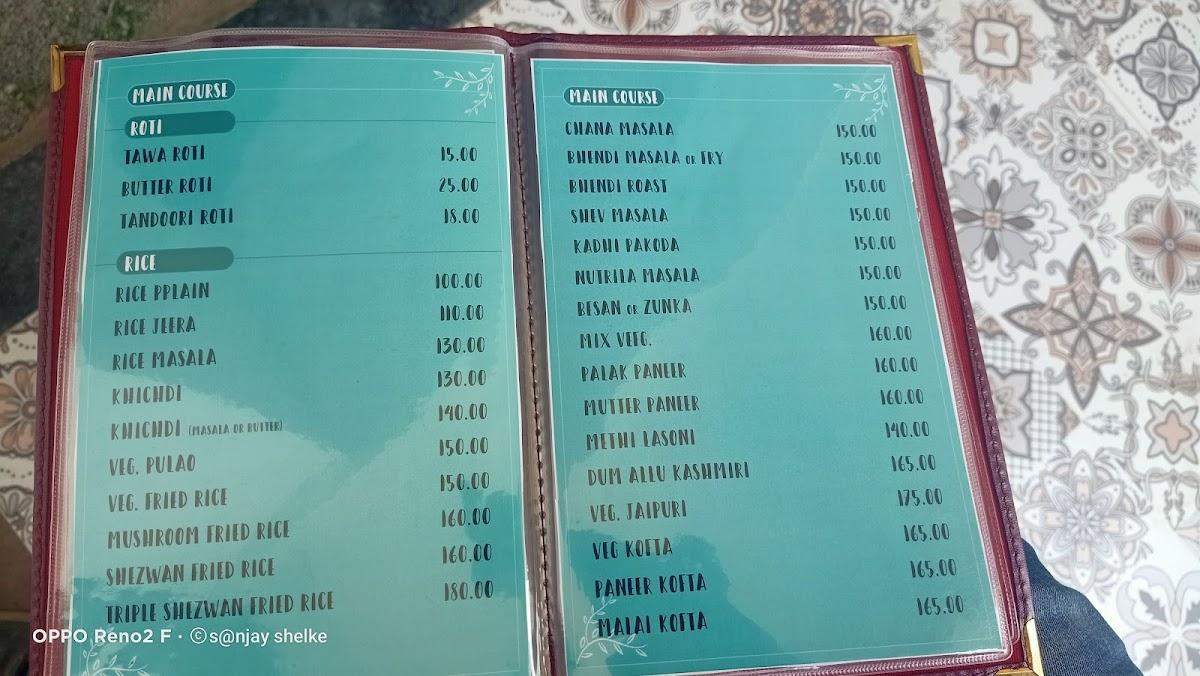 Menu at Restro niwala, Amravati