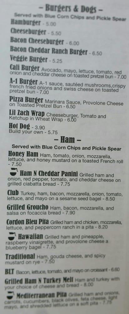 Menu at Daily Grind Cafe, New Philadelphia