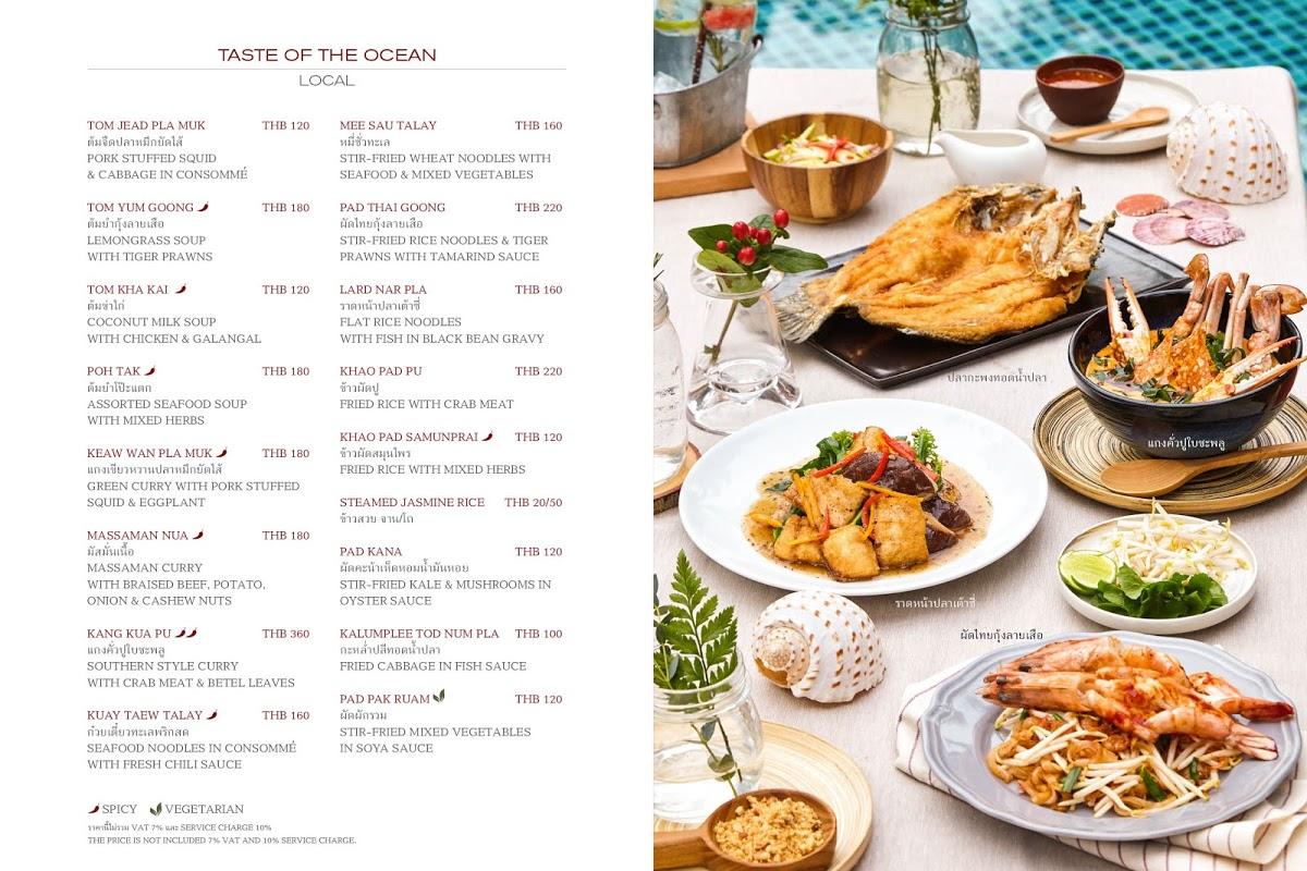 Carta de Red Coral Restaurant, Hua Hin