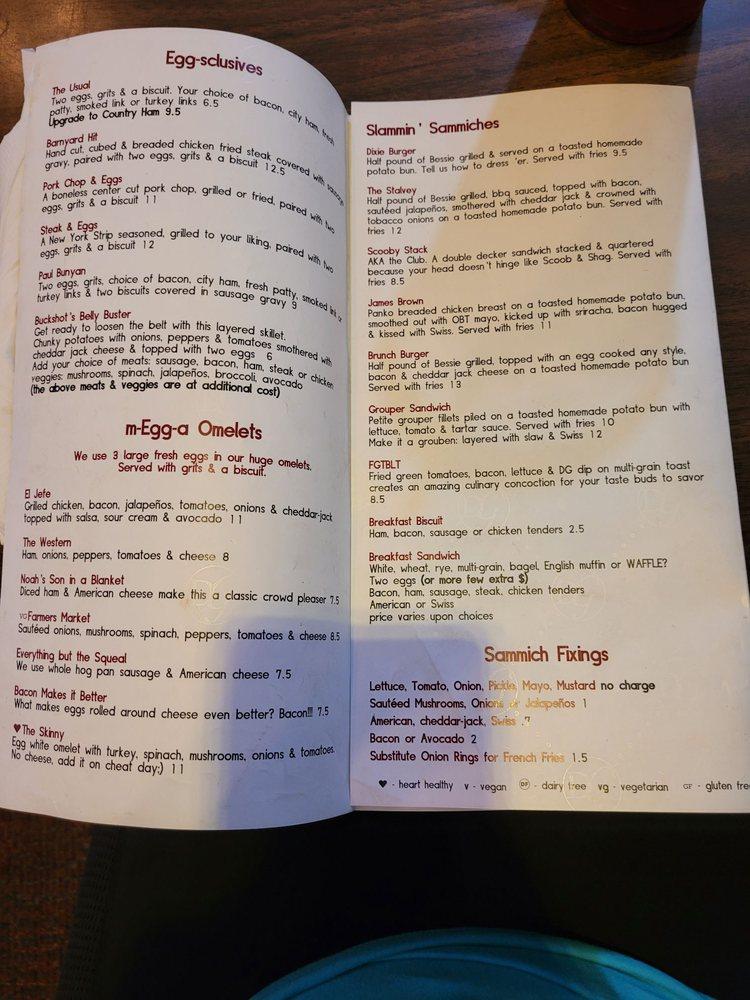 Menu at The Dixie Grill desserts, Live Oak