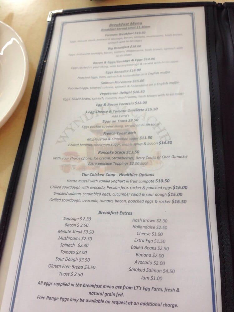 Menu at Wyndham Cache Restaurant/Functions & Gourmet Deli, Werribee South
