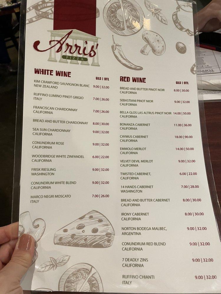 Menu at Arris Pizza Springfield pizzeria, Springfield, E Republic Rd j