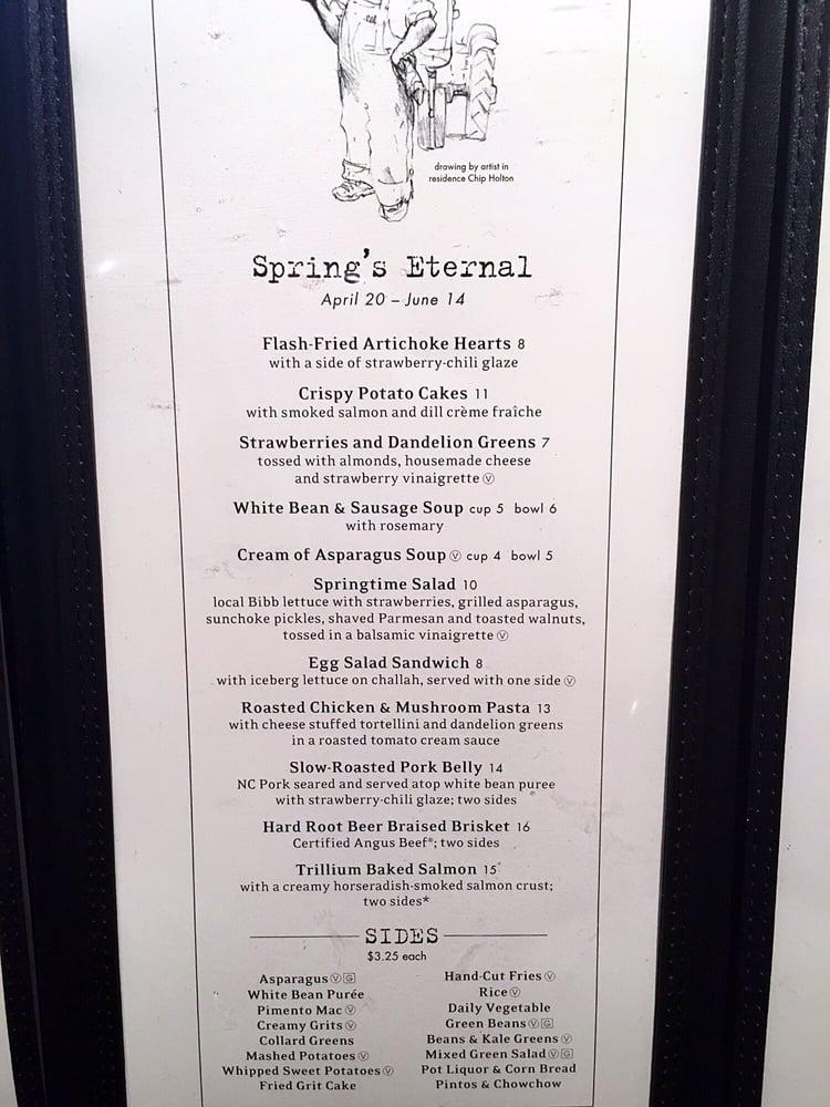 Menu at Lucky 32 Southern Kitchen restaurant, Greensboro