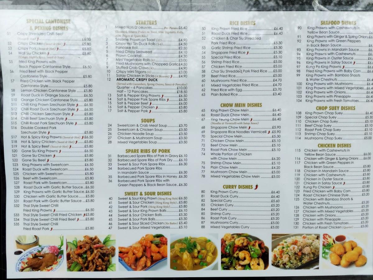 Menu at Nai's Garden fast food, Maidstone