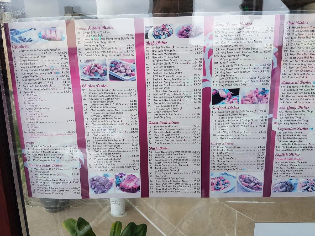 Menu at New River fast food, Caldicot